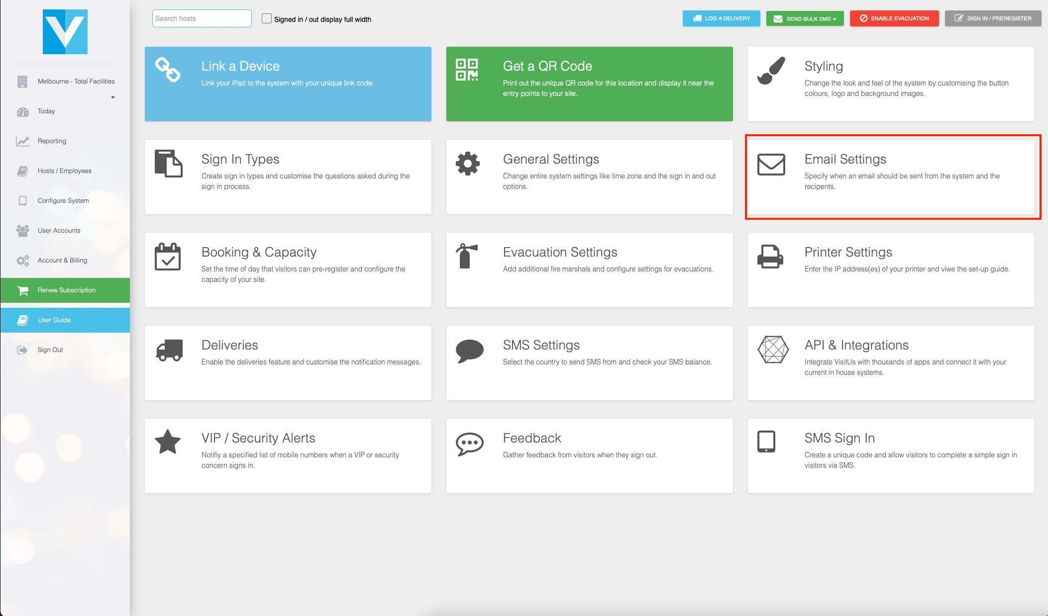 Customise pre-registration emails - Visitor Management System Australia ...