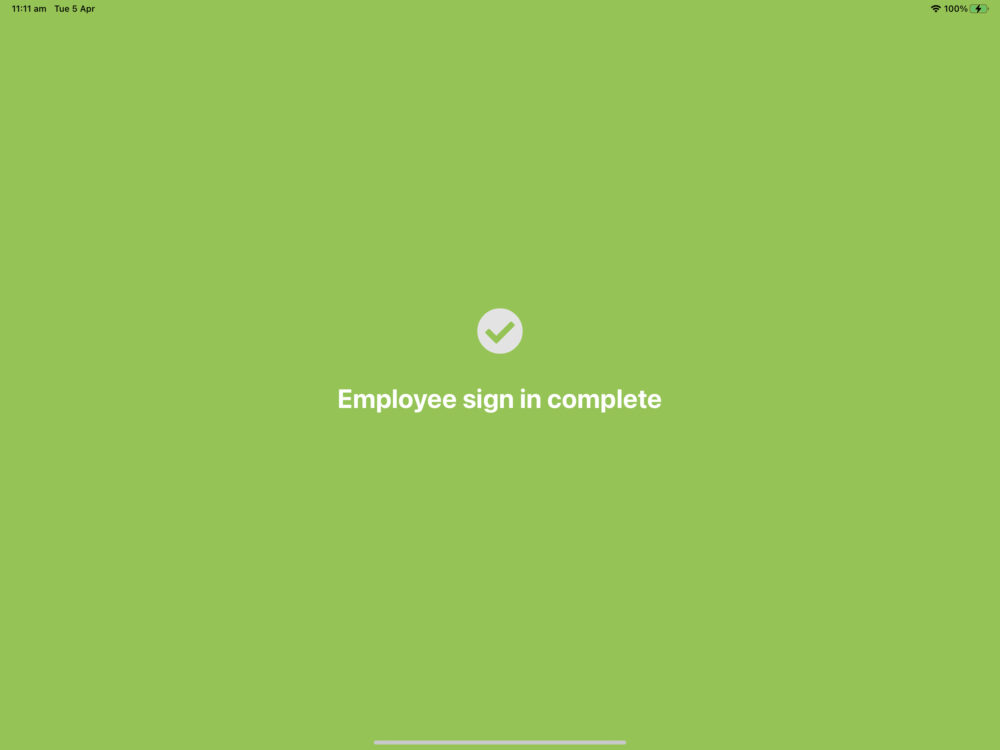 Sign in and Sign out confirmation messages - Visitor Management System ...