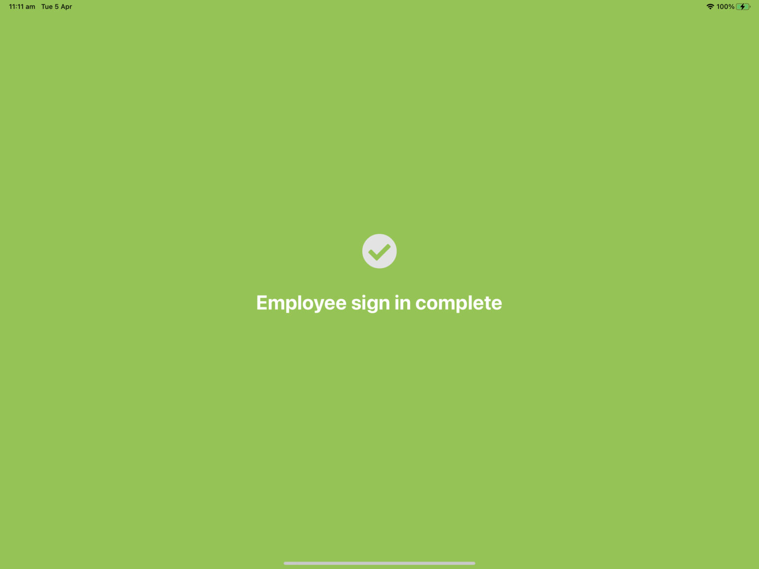 Sign in and Sign out confirmation messages - Visitor Management System ...