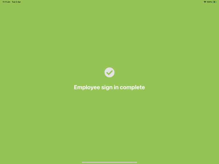 Sign in and Sign out confirmation messages - Visitor Management System ...