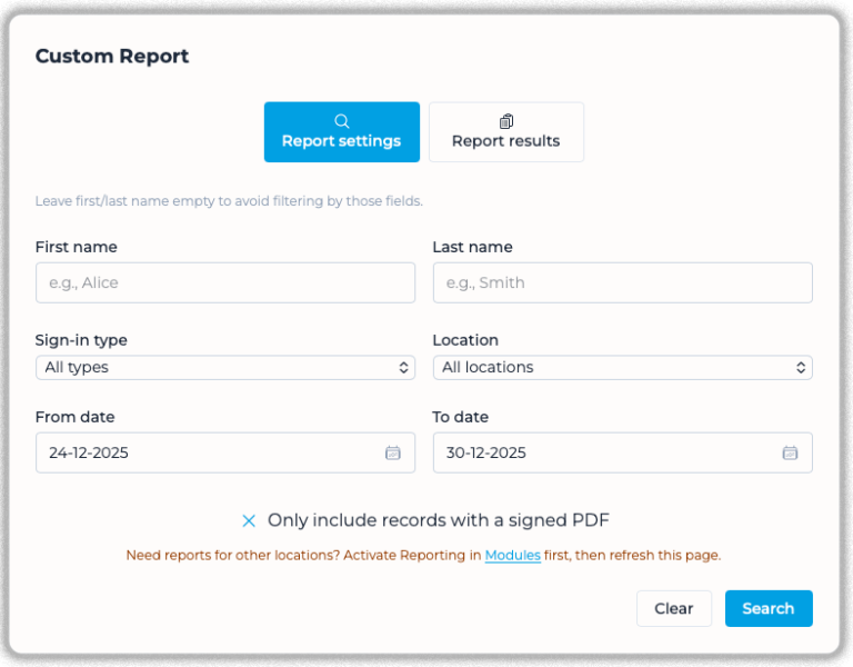 Advanced Reporting | VisitUs Visitor Managmeent System